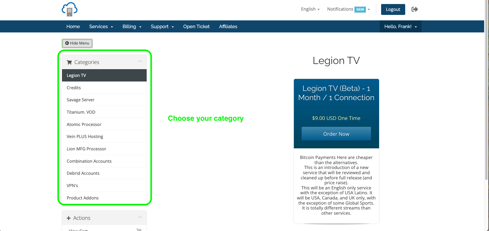 How To Apply Credits To An Order (Picture Tutorial) - Knowledgebase - VH - Premier Hosting